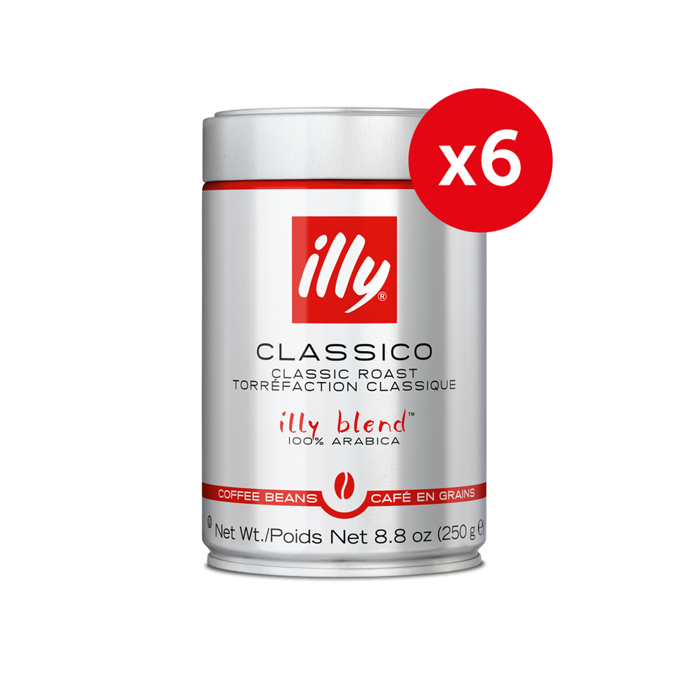 Classico Whole Bean Coffee 6x250g – illy Australia