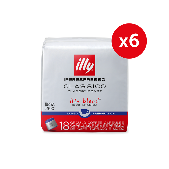 Lungo Classico Iperespresso Capsules 6 Pack Carton – illy Australia
